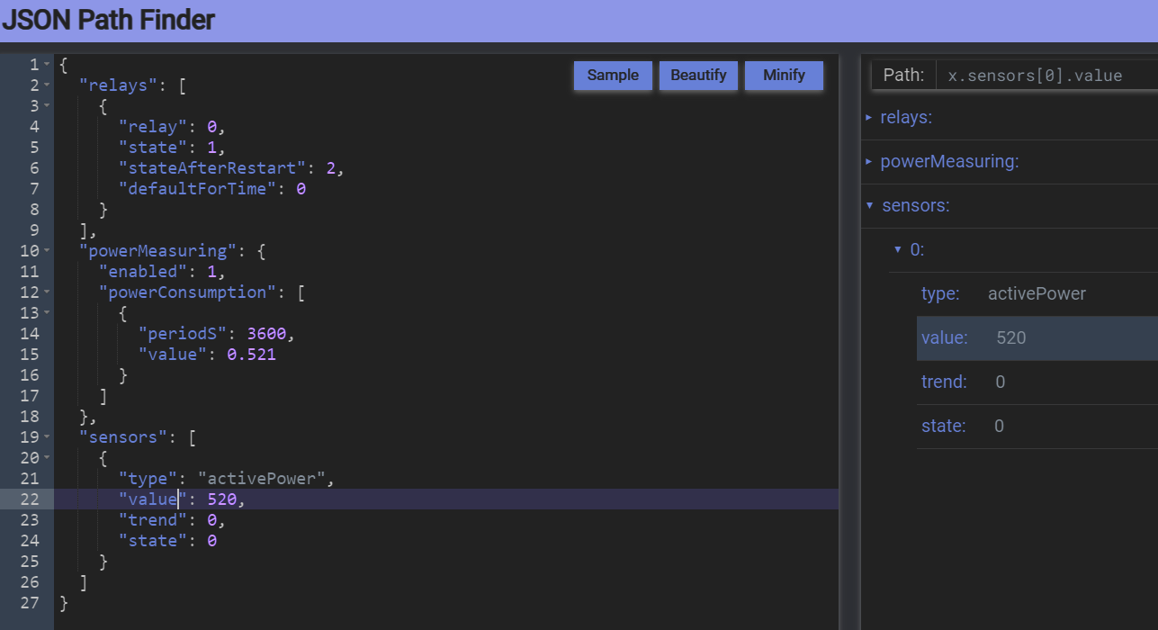 JSON Path Finder Tool ComfortClick ComfortClick